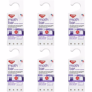 Enoz Lavender Scented Moth Bar, Kills Clothes Moths, Carpet Beetles, Eggs and Larvae, 6 oz Bar (Pack of 6)