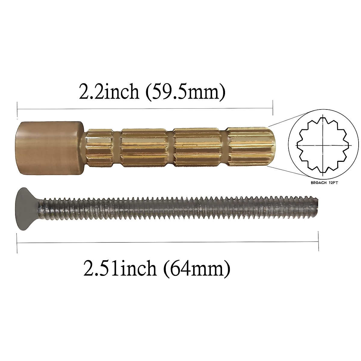 ALITZ Compatible with Pfister faucet stems with a 12-point broach. 2.5-inch female brass stem extension for shower valves. Includes 10-24 screw for secure installation.