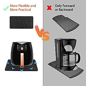 2 Pack Heat Resistant Mat for Air Fryer,Kitchen Appliance Sliders,Kitchen Countertop Protector Mat,Air Fryer Mat for Counter Heat Black