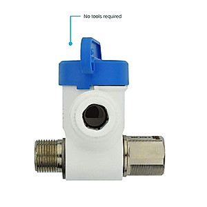 John Guest Speedfit 3/8 x 3/8 x 3/8 Inch Angle Stop Adapter Valve, Push to Connect Plastic Plumbing Fitting, ASVPP2LF