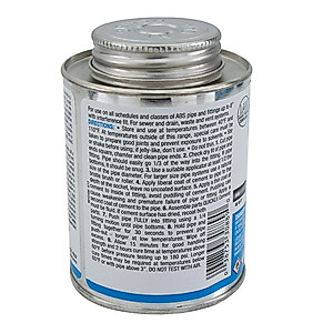 RecPro Medium Black ABS Cement 8 fl. oz. | RV Plumbing | Solvent Cement