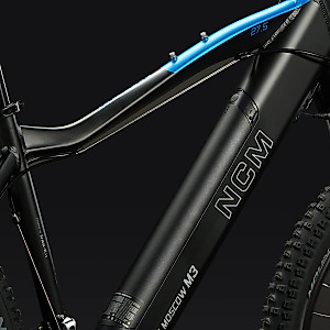 NCM 2022 Moscow M3 Electric Mountain Bike Adults e-Bike 500W Powerful Motor (750W Peak), 614Wh Removable Large Battery 70 Miles, 21 Speed, Disc Brakes, Suspension Fork, Front&Rear Light, 20MPH