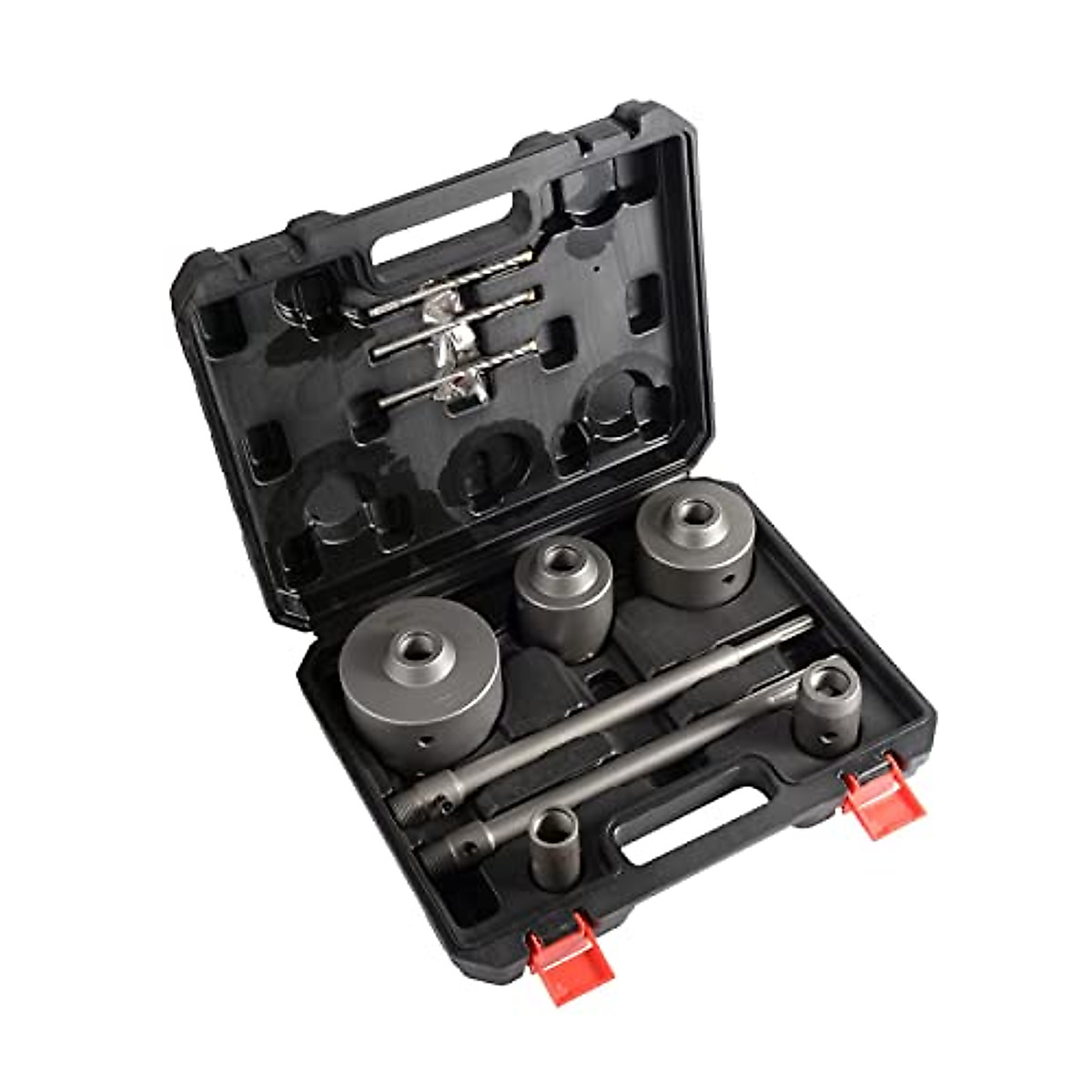 BINOTA Concrete Hole Saw, Kit 30 40 65 80 100 MM, Arbor SDS Plus and MAX 300mm, for Masonry Cement Wall Brick Sands Stone Sable-Rock Self-Leveling