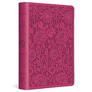 ESV Large Print Compact Bible(8 pt Lexicon type Print) (TruTone, Berry, Floral Design)
