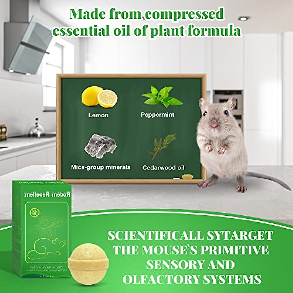 36 Pack Natural Mouse Repellent Peppermint Oil to Repel Mice and Rats, Rodent Repellent Balls for Car Engines Home Indoor & Outdoor, Mice Squirrel Deterrent Pet & Humans Safe