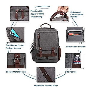 WOWBOX Sling Bag for Men Sling Backpack Laptop Messenger Bag Fit 15.6"