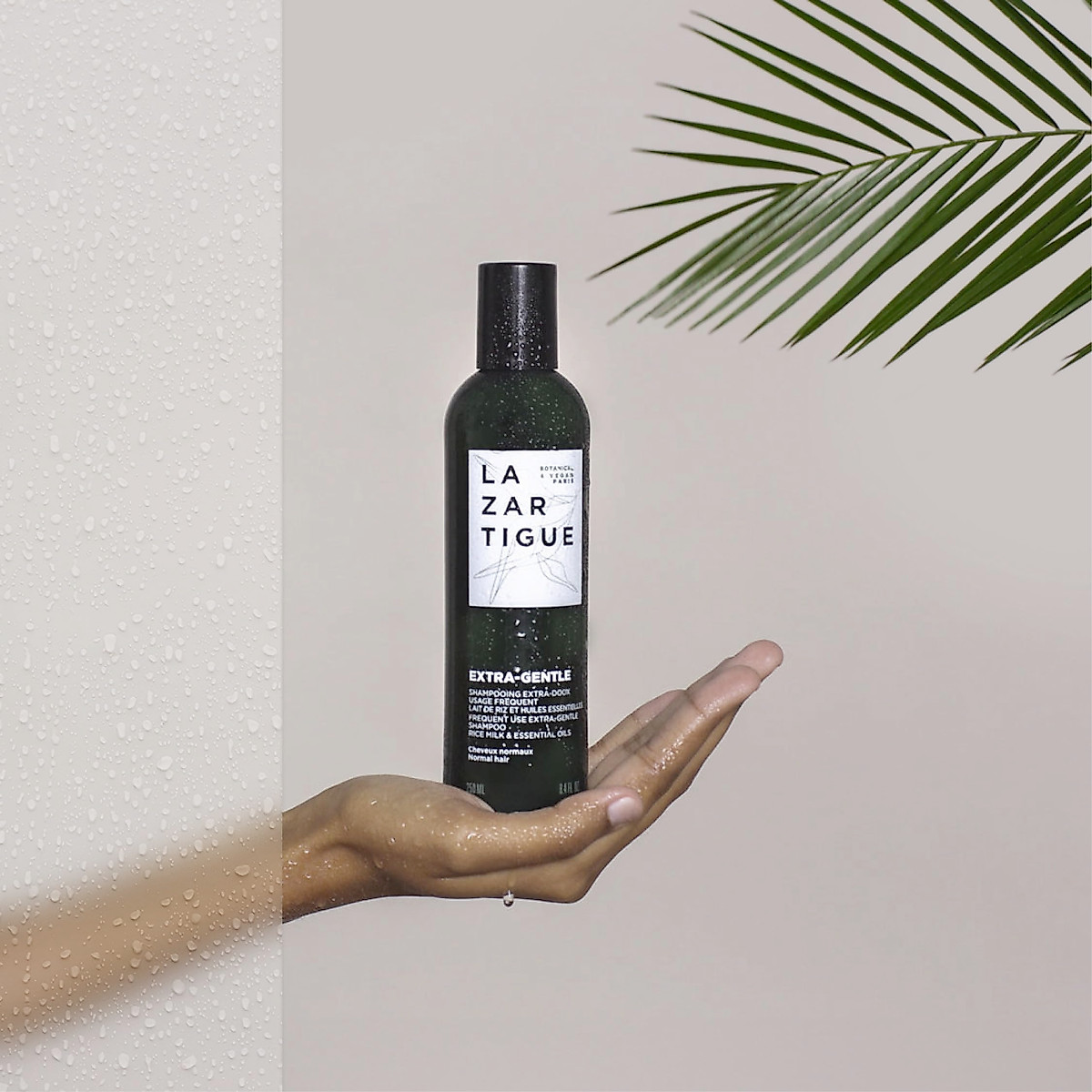 Lazartigue Extra Gentle Hair Shampoo, Prevents Irritations & Dandruff, Enhances Strength & Shine, Vegan, Sulfate and Silicone Free, 8.4 fl.oz.