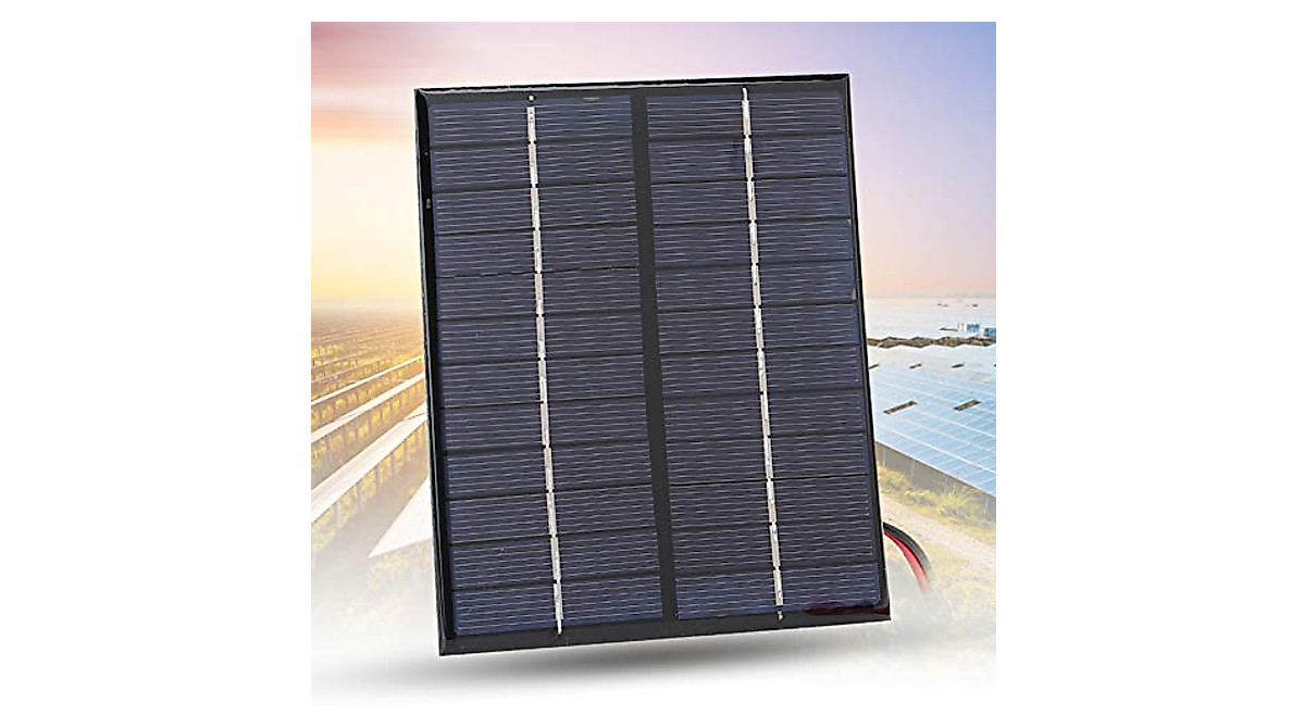 Alomejor 2W 12V Portable Solar Panel for Emergency Charging
