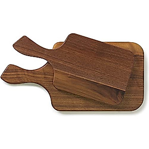 Brazos Home Dark Walnut Wood Cutting Board for Kitchen, 2 Pack, Chopping Board, Wood Cheese Board, Unseasoned, Includes Brazos Board Butter, Ideal for Serving or Chopping, , Small and Medium Bundle