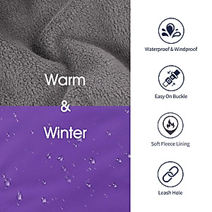 IECOii Extra Warm Dog Coat Reflective Adjustable Dog Jacket Dog Winter Coat with Buckle Fleece Turtleneck Dog Jacket for Cold Weather Soft Winter Coat for Small Medium Extra Large Dogs