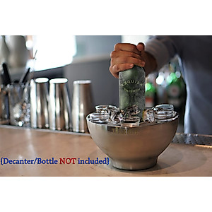 Maverick Unity Tequila Glasses and Bottle Holder on Ice, Tequila Gift Set, 6 Shot Glasses included - Tequila serving set.