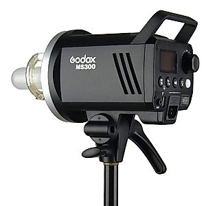Godox MS300 300W 2.4G Built-in Wireless Receiver Lightweight, Compact and Durable Studio Flash Bowens Mount and 150W Modelling Lamp with Standard Reflective