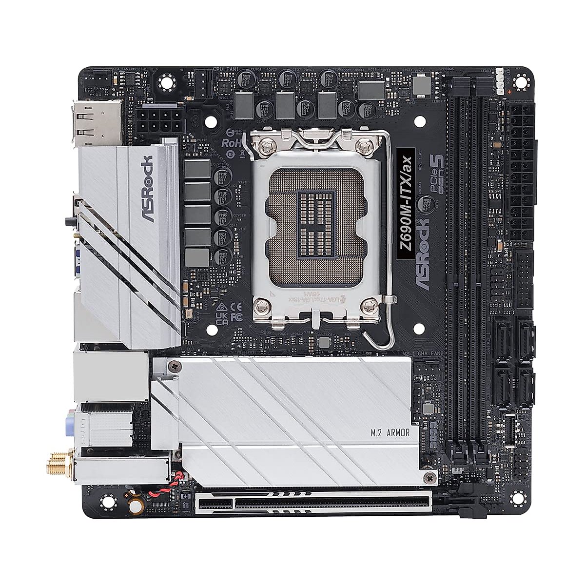 ASRock Z690M-ITX/ax Motherboard Intel 12th Generation CPU (LGA1700) Compatible Z690 Mini-ITX Motherboard