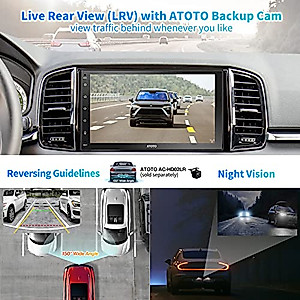 ATOTO F7WE 7inch Touchscreen Double DIN Car Stereo, Wireless CarPlay & Wireless Android Auto, in-Dash Video Receivers, Bluetooth, Mirror Link, HD LRV, Quick Charge, Voice Control, F7G2B7WE