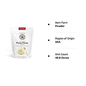 King Arthur Pasta Flour Blend, Finely Ground, 3 lb,White