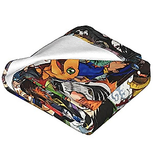 Anime Characters Super Soft Flannel Throw Blanket Warm Cozy Flannel Blanket Lightweight Shaggy Air Conditioner Blankets Apply to Couch Bed Office Etc Blanket 80"x60"