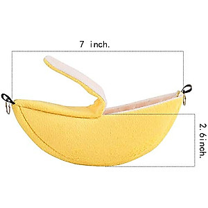 KUDES Banana Hamster Bed House Hammock Small Animals Hanging Warm Bed House Cage Nest Hamster Accessories