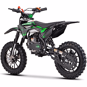 MotoTec Thunder 50cc 2-Stroke Kids Gas Dirt Bike Green