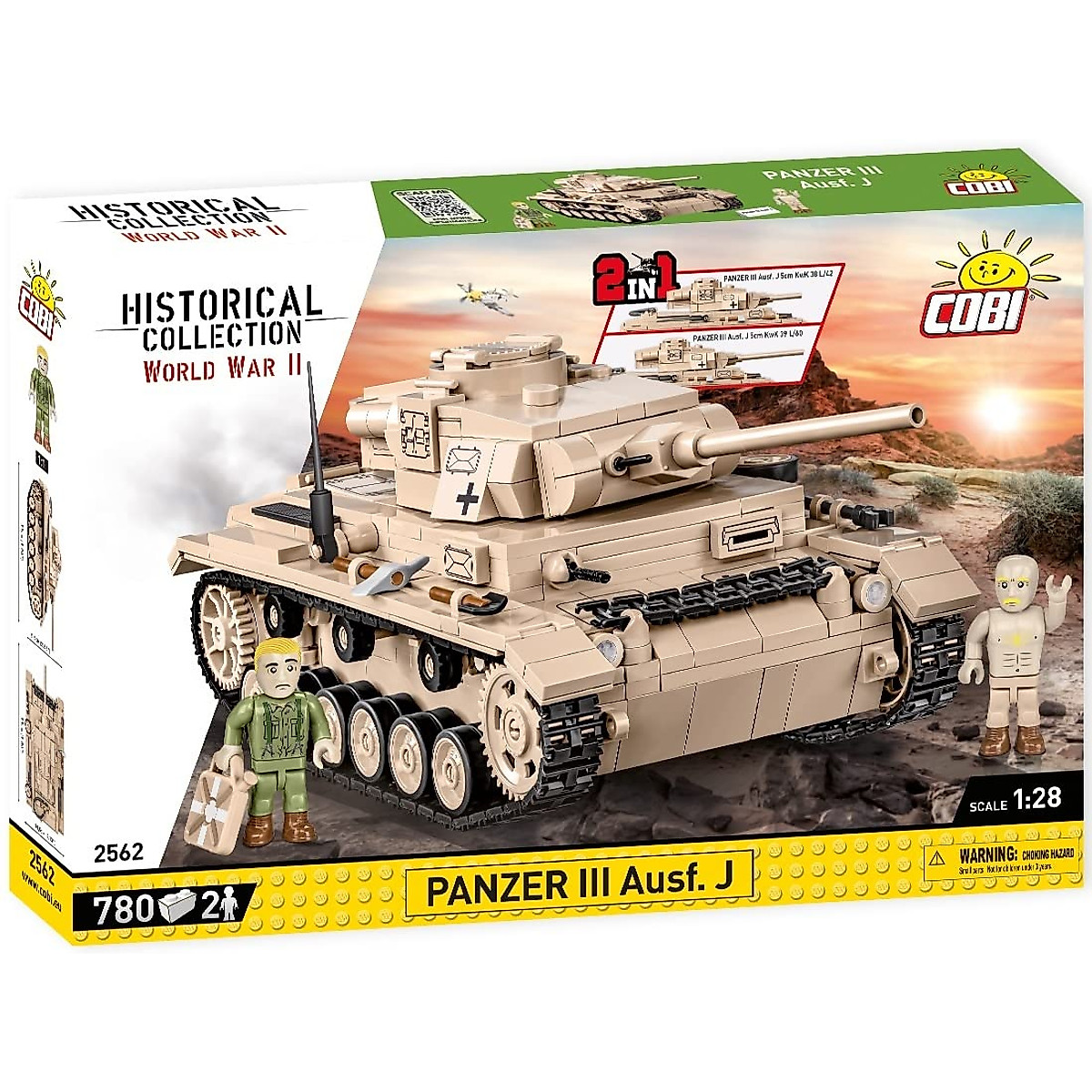BRICKCOMPLETE COBI Set of 2: 2569 M4A3 Sherman & T34 Calliope - Executive Editon & 2562 Panzer III AUSF.J
