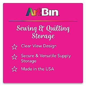 ArtBin 8155AB Sew-Lutions Bobbin Box, Sewing Bobbin Organizer, [1] Plastic Storage Case, Clear