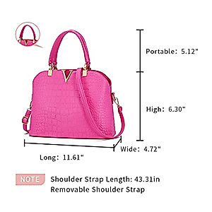 JHVYF Hot Pink Purse Womens Handbag Top Handle Shoulder Bag Tote Satchel Purse Shell Bag 0002