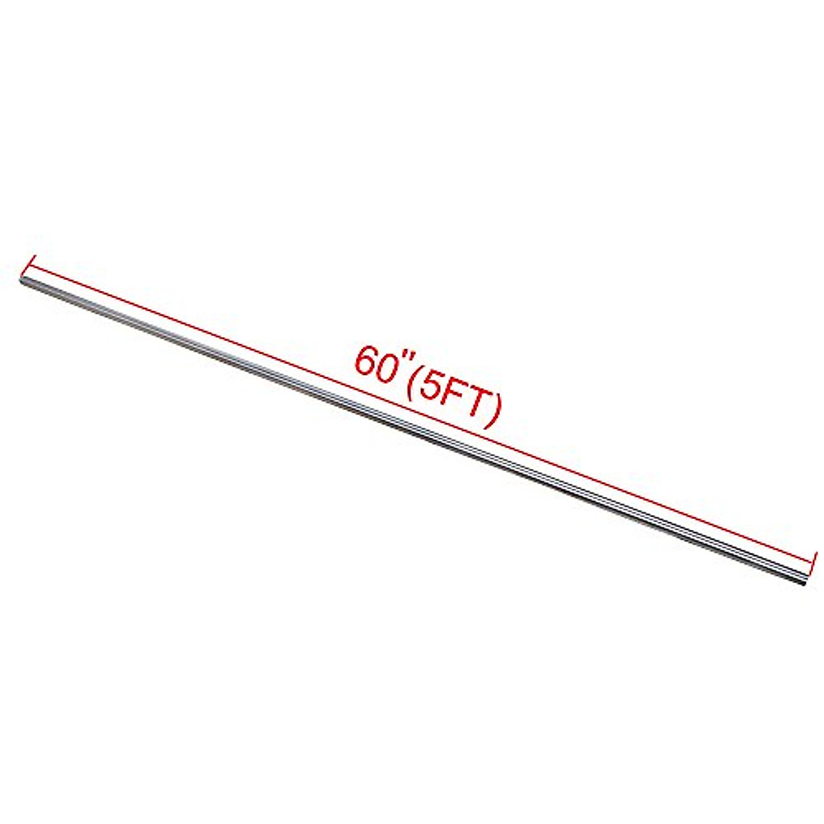 TMS 5FT European Modern Satin Stainless Steel Sliding Barn Wood Door Closet Hardware