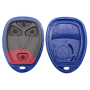 Replacement Key Fob Cover Case fit for 2007 2008 2009-2016 Chevy GMC Pontiac Saturn Suzuki Cadillac Buick Keyless Entry Remote Key Fob (Blue, 4 Buttons)