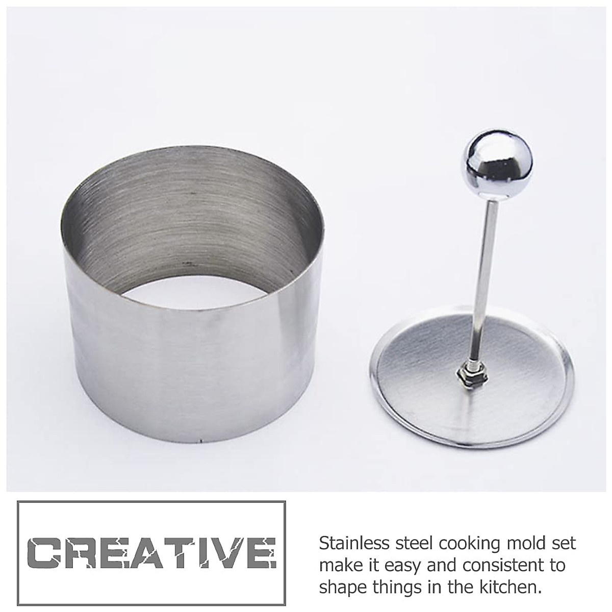 LUOZZY Cake Rings Mold Stainless Steel Cold Dish Moulding Mold and Dessert Food Rings Tools Dessert Mold for Cooking