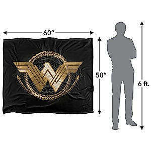 Wonder Woman Lasso Logo Silky Touch Super Soft Throw Blanket 50" x 60"