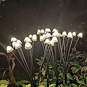 VIVICOMFY Solar Garden Lights - Solar Swaying Light, Sway by Wind, Solar Outdoor Lights,Solar Garden Decorative Lights Yard Patio Pathway Decoration, Warm White (4Pack)