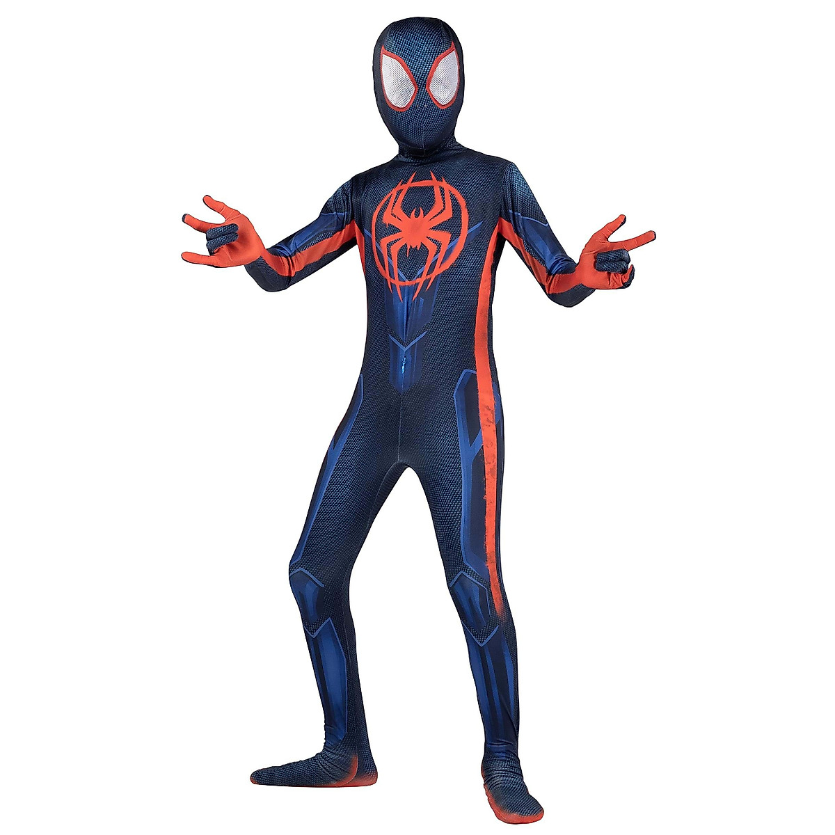 Marvel Kid's Classic Spider-Man Miles Morales Zentai Suit, Spiderman Costume for Halloween Small Blue