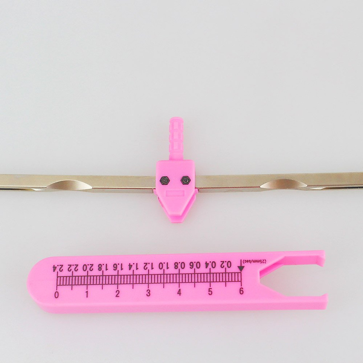 Airgoesin EKG ECG Calipers Nursing or Doctor Caliper Divider for Measuring Drafting Electrocardiographs with Ruler (Pink)