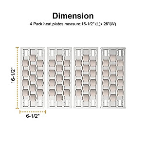 GLOWYE 16.5" Flame Tamers Ceramic Briquettes Replacement for Turbo 720-0057 CG3CKW CG4CKW CK4CKWN Elite CG3TDN CG5TDN XG3TCN XG4TDN 720-0057 Classic CG3TCN CG4TCN