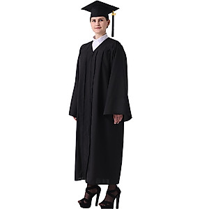 GraduatePro Matte Graduation Cap and Gown 2025 Set Bulk with Tassel for High School & College Black 48