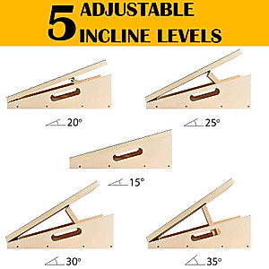 MUCITAGF Professional Slant Board, Adjustable Incline Board and Calf Stretcher, Slant Board for Calf Stretching, Calf Stretch Board