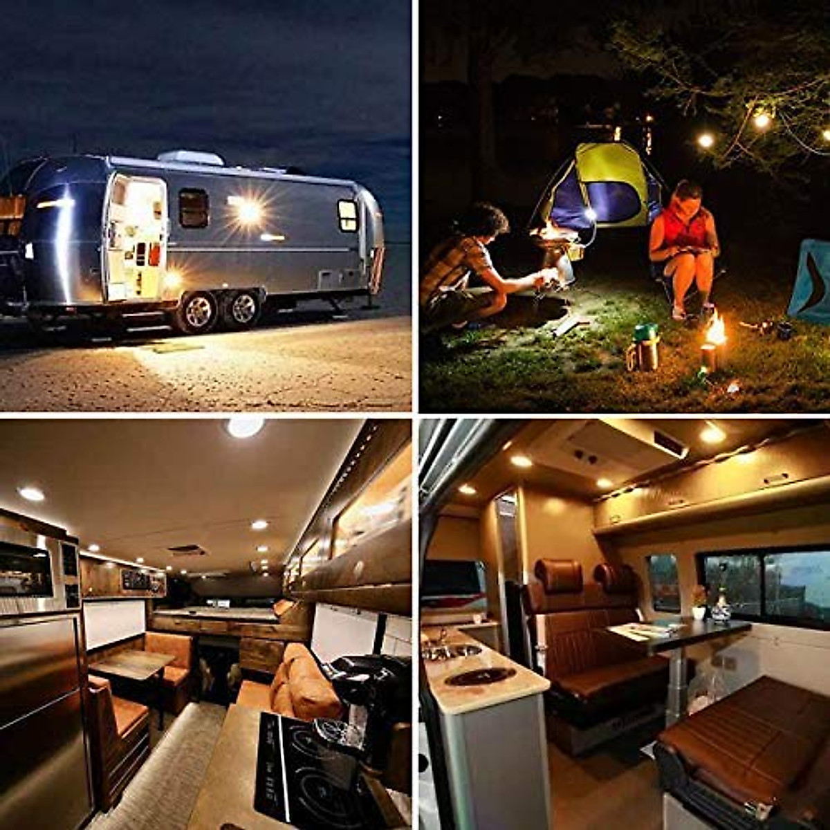 12V BA15D LED Bulb 1076 1142 1176 S8 3W 300Lm 2700K Warm White,DC Bayonet Double Contact Base, AC10-18Volt & DC10-30 Volts, Interior RV Camper Marine Boat Trailer Lights-6 Pack