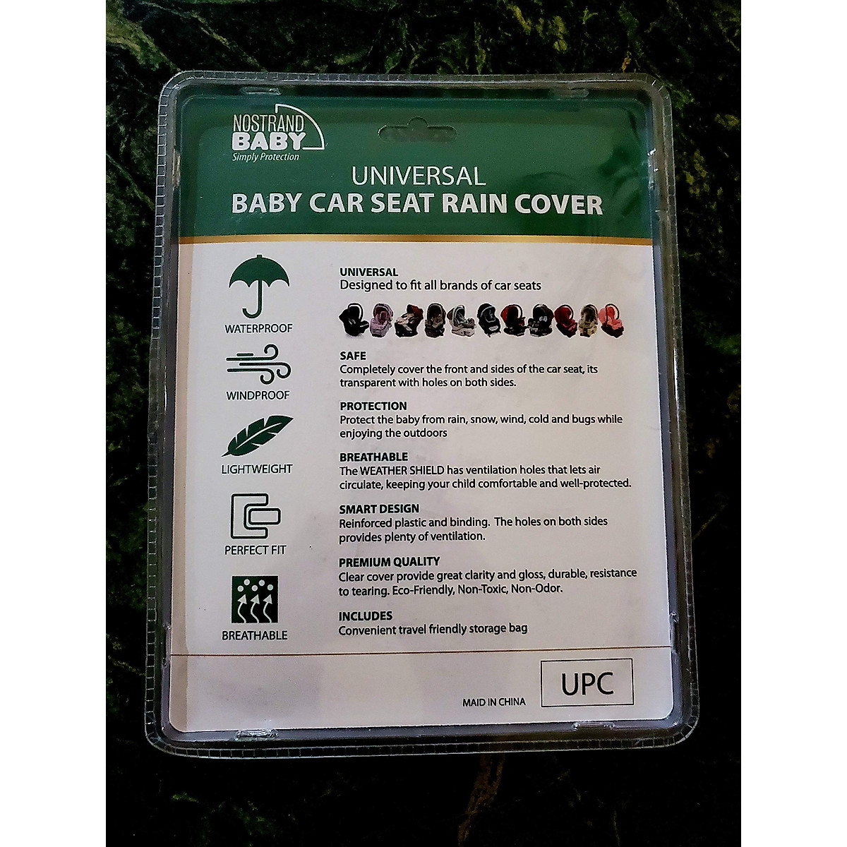 Universal Baby Weather Car Seat Rain Cover Waterproof, Protect from Snow Dust