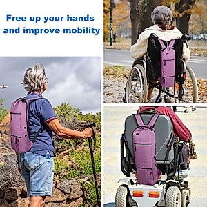 iGuerburn Oxygen Tank Backpack Size D, Portable Oxygen Backpack for D/M15 JD/M22 Cylinder Bag O2 Tank Carrier Holder for Travel (Purple)