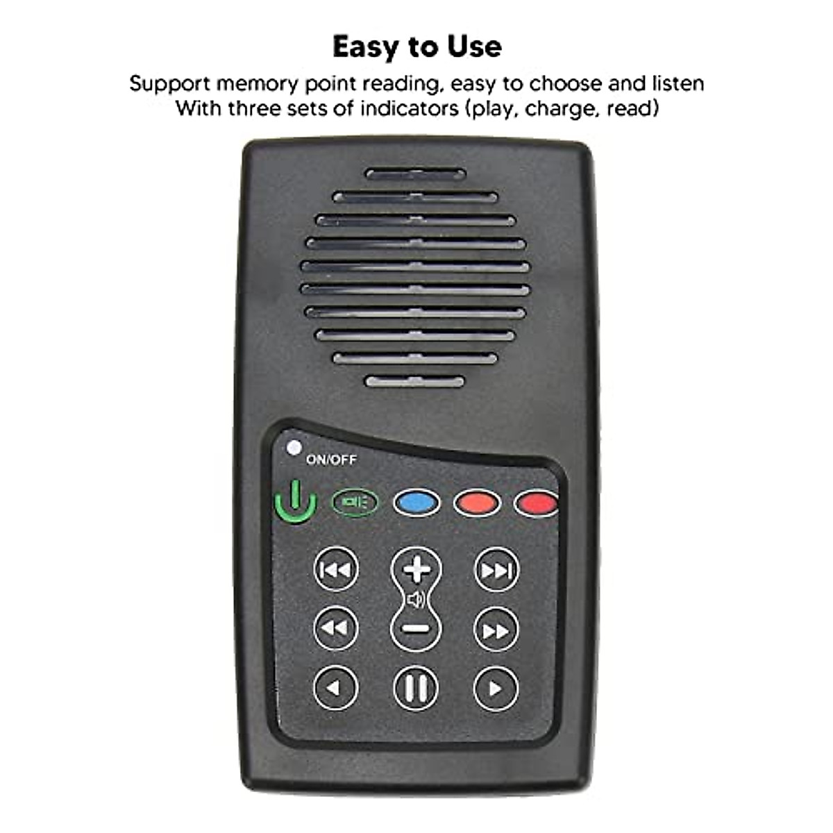 Audio Bible Player, Built in 8G Solar Powered Bible Reader with 15 Hours Standby Time, Easy Adjustable Portable Ebook Reader for Bible Listeners (English CEV with Spanish)