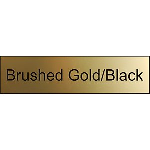 Name Plate Engraving Blanks - 2" x 8" (5-Pack), Brushed Gold