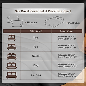 THXSILK 100% Pure Mulberry Silk Duvet Cover Set 3 Piece, 6A+ Grade Luxury Soft Bedding Silk Sheets for Hair and Skin, 1 Pcs Duvet/Quilt/Comforter Cover with 2 Zippered Pillowcases (Black, King)