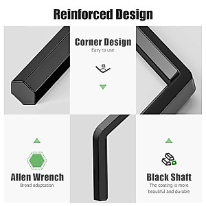 Mellbree Garbage Disposal Wrench, 2-Pack Garbage Disposal Allen Wrench Tool Badger Compatible with InSinkErator Garbage Disposal to Unjam Kitchen Sink Food Garbage Disposal Clogging, Black