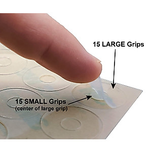 Sure Grips by Ultima – Non-Slip Ruler Grip Rings with 3M Adhesive Backing – Designed for Quilting & Patchworking – Works on Any Ruler – 30 Rings, 15 Large & 15 Small