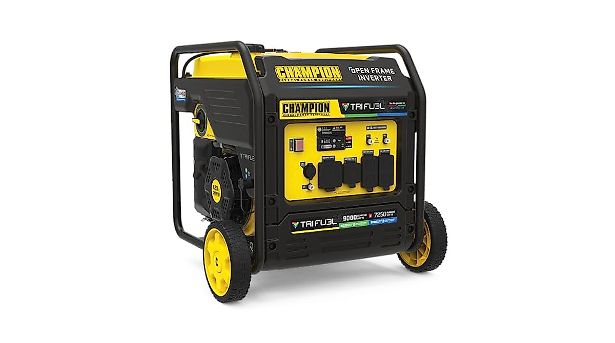 Champion Power Equipment 201176 9000-Watt Electric Start Tri-Fuel Open ...