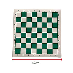 KASCLINO Tournament Chess Mat, PU Leather Tournament Roll Up Chess Board, Chess Rollable Chessboard, Lightweight & Non Slip, Chess Mat for Kids and Adults(Size:42cm)