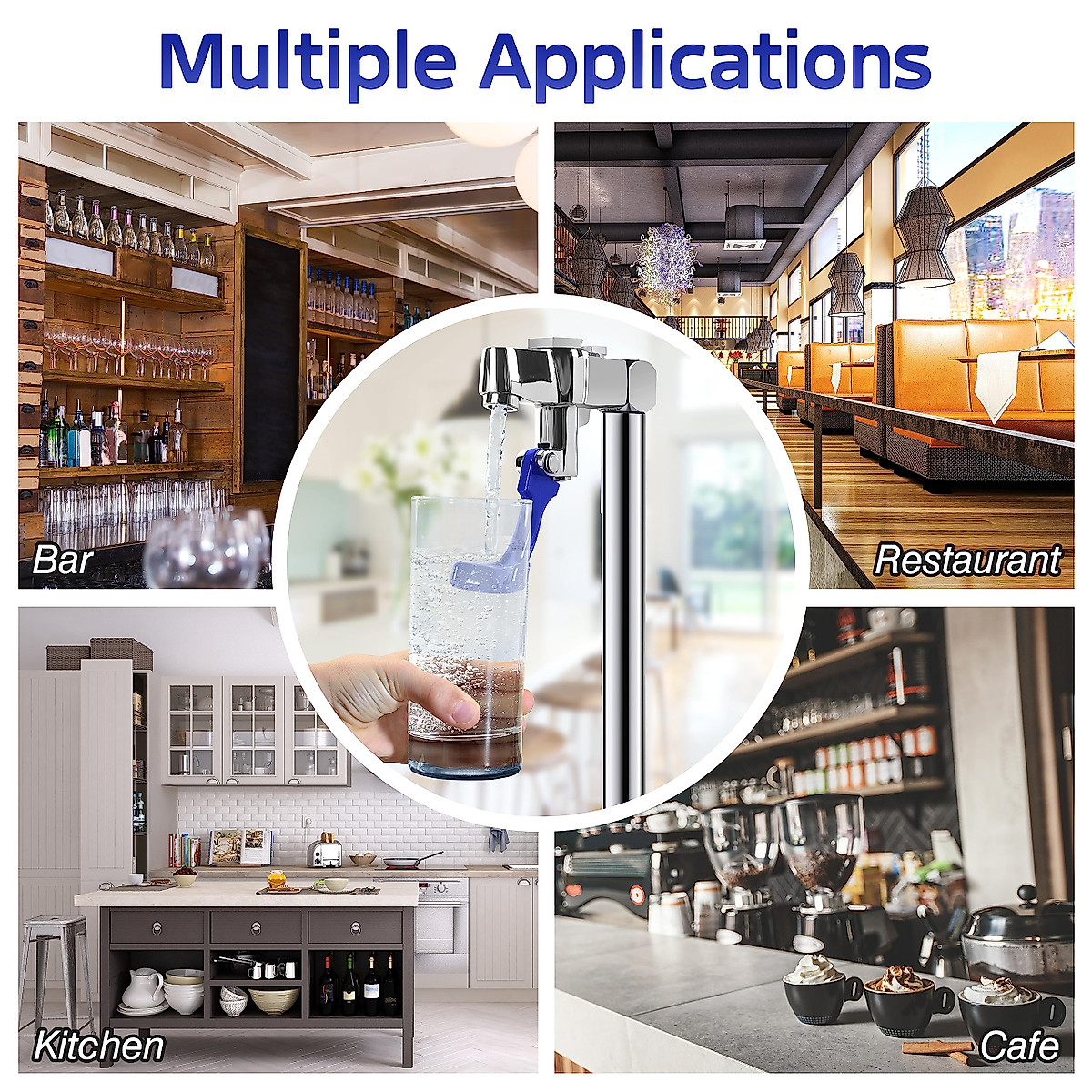 Crystmetal Glass Filler Faucet，9 Inches Deck Mount Faucet Glass Filling Water Station, Stainless Steel Drinking Water Filling Faucet for Bar Cafes, G1/2" Male Brass Structure (9.4)