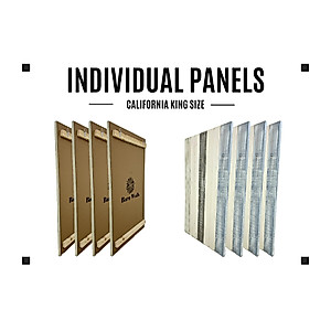 Barn Walls Solid Wood Headboard California King Size Farmhouse with Smooth Natural Wood Grain, Handcrafted Wall-Mounted Panel Head Board, Adjustable Height, Modern Farmhouse Bedroom, Built to Last