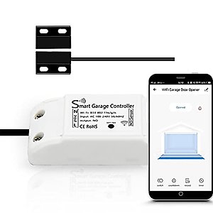 Smart WiFi Garage Door Opener Remote Controller Device Support for Alexa for Google and IFTTT Compatible with Your Smartphone (US Plug)