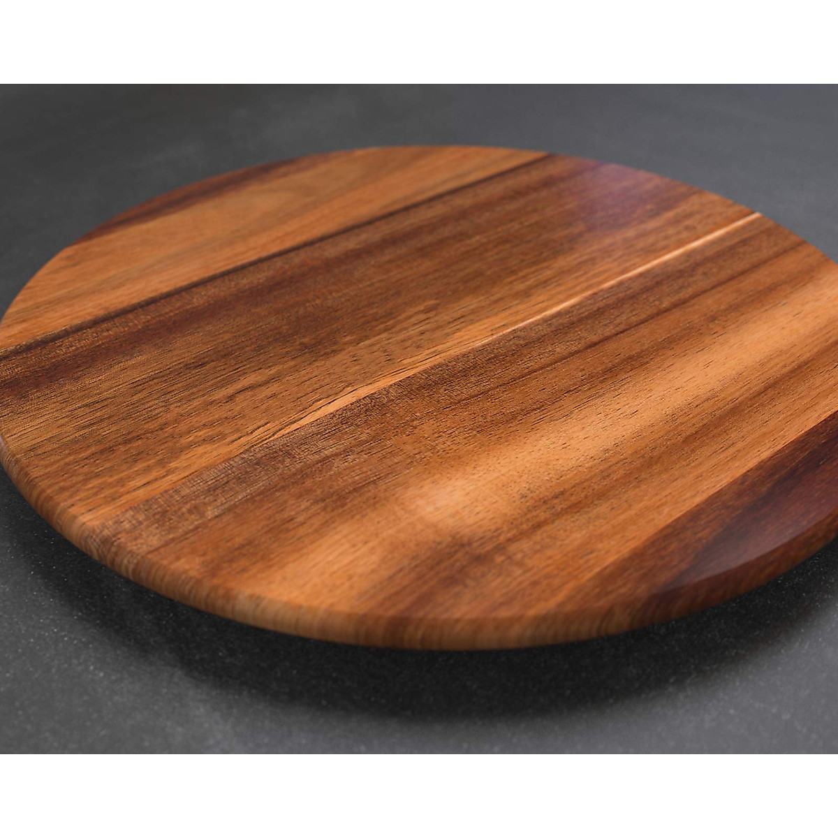 Lazy Susan Turntable, Engraved with Your Initial, Large 16" or 18” Wood Lazy Susan, Family Name Gifts, Laser Etched Wood