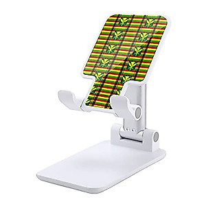 Tribal Kanaka Maoli Flag Cell Phone Stand Foldable Adjustable Cellphone Holder Desktop Dock Compatible with iPhone Switch Tablets (4-13")